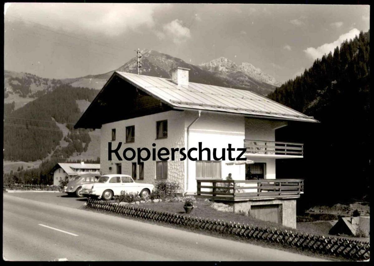 ÄLTERE POSTKARTE MITTELBERG HAUS TONI UND CILLI SCHUSTER VW KÄFER ...