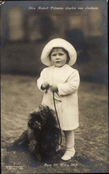 Ak Prinzessin Sophie von Sachsen Weimar Eisenach, 20 März 1913, Terrier Nr. 2590587 - oldthing ...