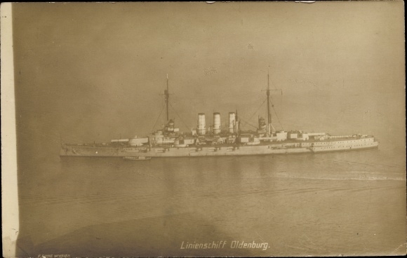 Ak Deutsches Kriegsschiff, SMS Oldenburg, Linienschiff, Kaiserliche ...