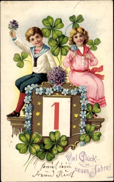 Präge Ak Glückwunsch Neujahr.. | Ansichtskarten günstig