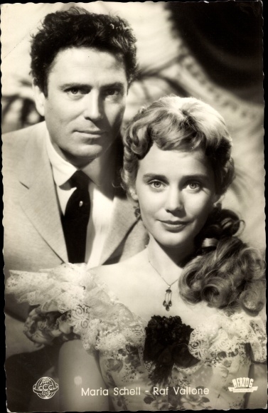 Ak Schauspieler Raf Vallone und Maria Schell, Portrait, Liebe Nr ...