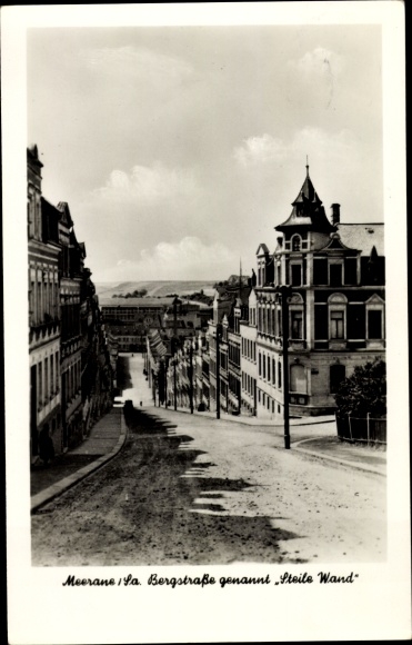 Ak Meerane in Sachsen, Bergstraße, genannt Steile Wand Nr. 3605326 ...