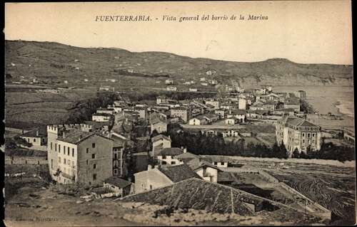 Ak Hondarribia Fuenterrabia Baskenland, Vista general del barrio de la ...