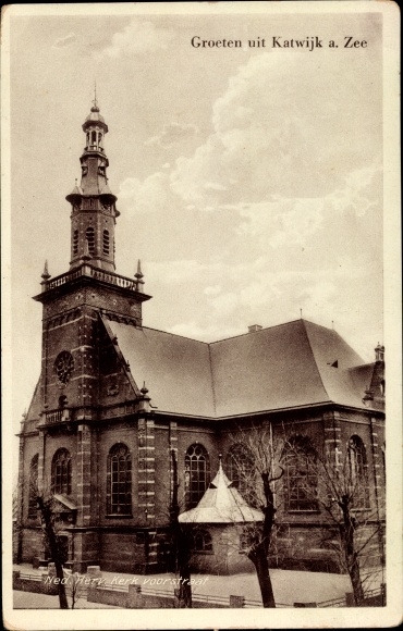 Ak Katwijk aan Zee Südholland Niederlande, Ned. Herv. Kerk Nr. 3696661 - oldthing ...