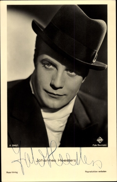 Ak Schauspieler Johannes Heesters, Ross Verlag A 2849/1, Autogramm Nr ...