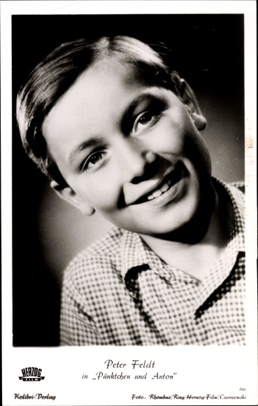 Ak Schauspieler Peter Feldt, Portrait, Film Pünktchen und Anton Nr ...