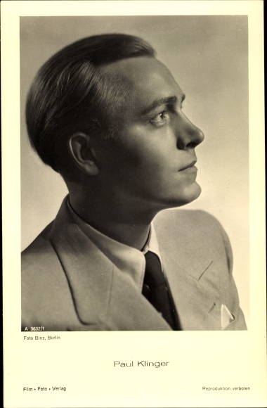 Ak Schauspieler Paul Klinger, Portrait im Profil Nr. 3756946 - oldthing ...