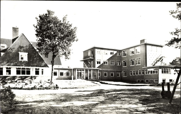 Ak Rolde Drenthe Niederlande, Chr. Koloniehuis 't Ruige Veld, De ingang ...