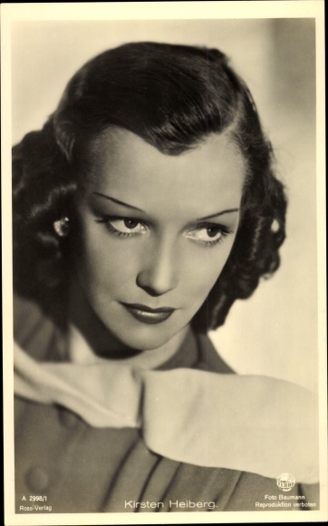 Ak Schauspielerin Kirsten Heiberg, Portrait, Ross Verlag A 2998/1, Terra Film Nr. 3737593 ...