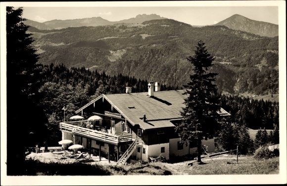 Ak Reit im Winkl Oberbayern, Alpengasthof Hindenburg-Hütte, Panorama Nr ...