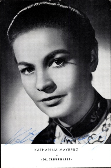Ak Schauspielerin Katharina Mayberg, Dr. Crippen lebt, Portrait ...