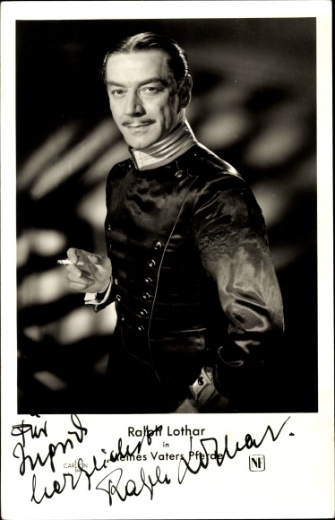 Ak Schauspieler Ralph Lothar, Portrait mit Zigarette, Autogramm, Meines ...