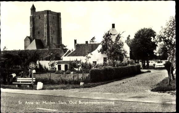 Ak Sint Anna ter Muiden Sluis Zeeland, Oud Burgemeesterswoning Nr ...
