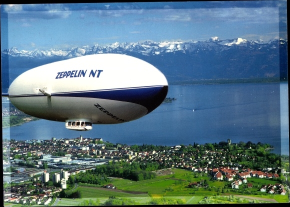 Ak Friedrichshafen am Bodensee, Zeppelin NT über dem Ort Nr. 3783625 - oldthing: Ansichtskarten ...