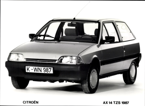 Foto Citroën AX 14 TZS 1987, Auto, Frontansicht, Kennzeichen K-WN 987 ...