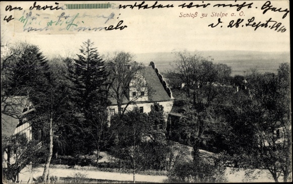 Ak Stolpe an der Oder Angermünde in der Uckermark, Blick auf den Ort, Wohnhaus Nr. 3834908 ...