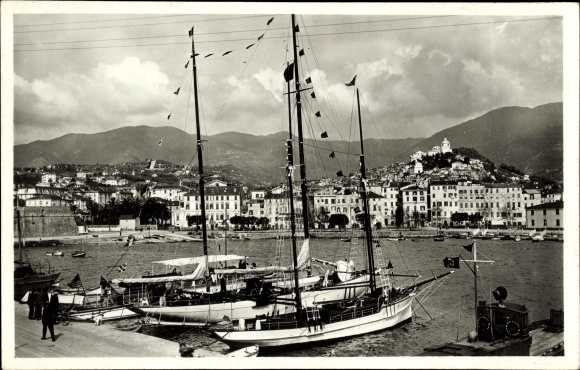 Ak San Remo Ligurien, Panorama general, Excursion de la Grande Corniche ...