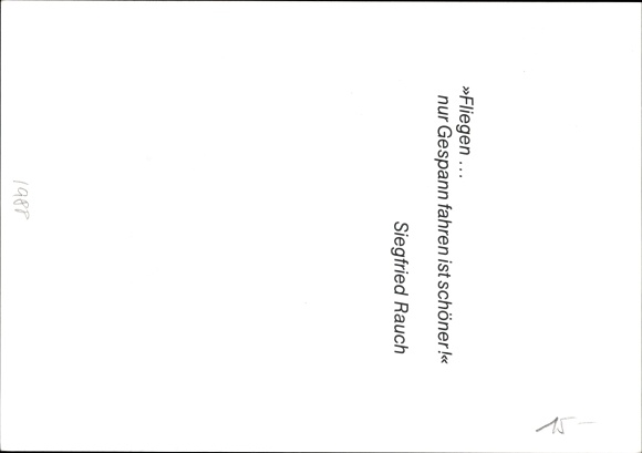 Ak Schauspieler Siegfried Rauch, BMW Motorrad mit Beiwagen, Gespann ...