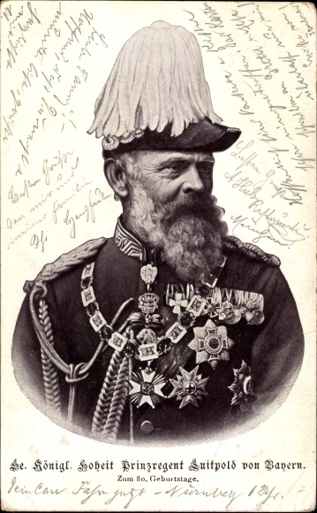 Ak Luitpold Karl Joseph Wilhelm von Bayern, Prinzregent, Andenken an ...