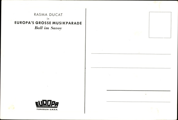 Ak Schauspielerin Rasma Ducat, Portrait, Autogramm, Ball im Savoy Nr ...