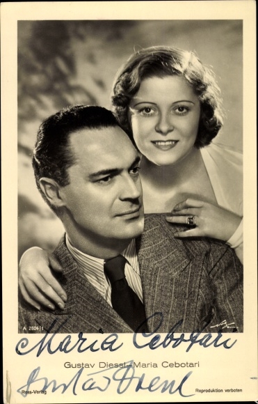 Ak Opernsängerin Maria Cebotari und Schauspieler Gustav Diessl, Portrait, Autogramm Nr. 3721988 ...