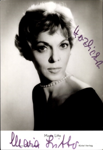 Ak Schauspielerin und Tänzerin Maria Litto, Portrait, Autogramm Nr ...
