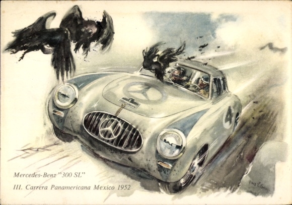 Künstler Ak Mercedes Benz 300 SL.. | Ansichtskarten günstig