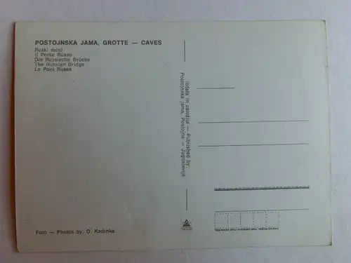 Alte AK Postojnska Jama Grotte Caves Ruski most [aL216] Nr. [aL216 ...