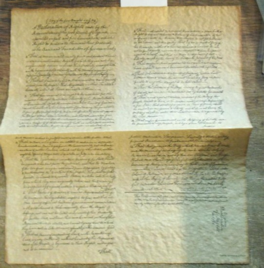 Virginia first declaration of rights. - George Mason (1725 - 1792 ...