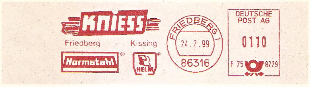Freistempel F75 8229 Friedberg KNIESS.. | Briefmarken günstig