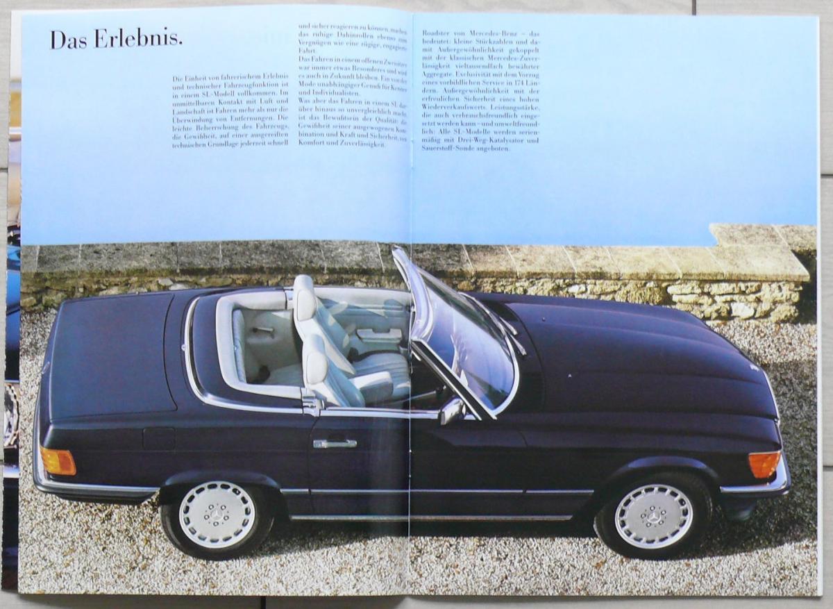 Mercedes SL R107 300SL/420SL/500SL Prospekt/brochure/opuscolo ...
