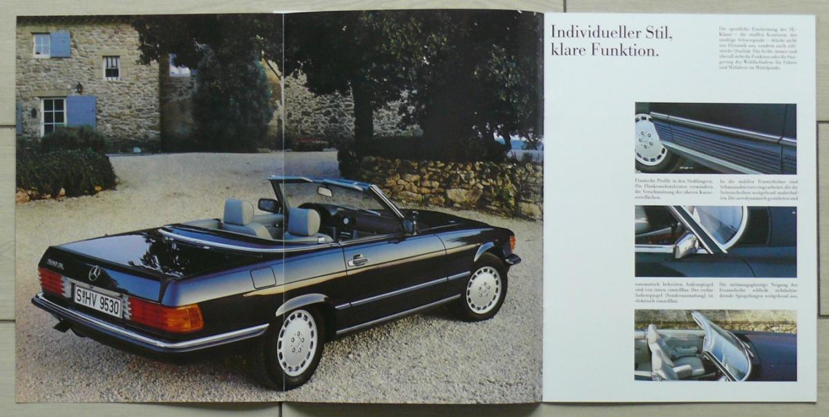 Mercedes SL R107 300SL/420SL/500SL Prospekt/brochure/opuscolo ...