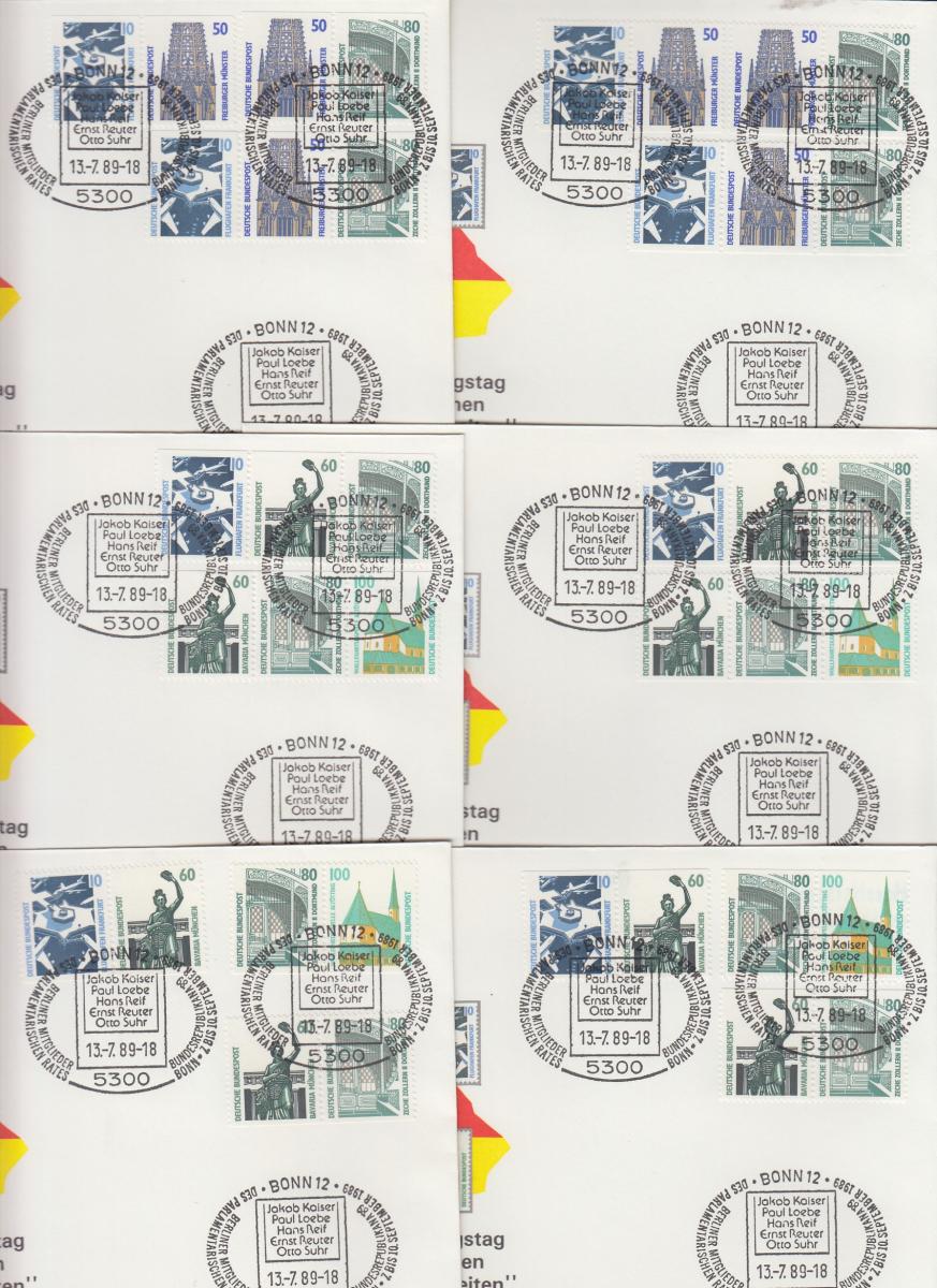 Bund Sehenswürdigkeiten 16 ZSD aus MH.. | Briefmarken günstig