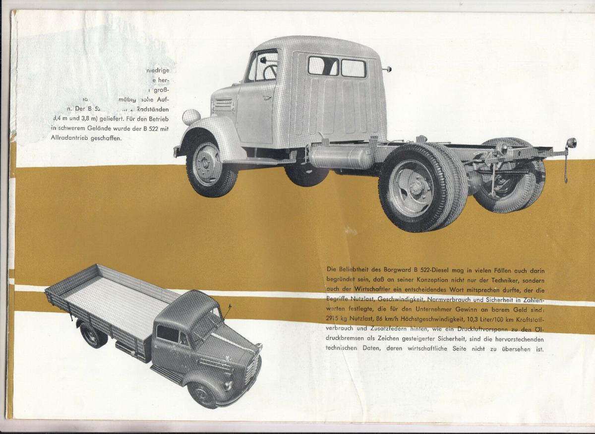 Prospekt Borgward B522 LKW Truck Kipper 1959 original ! (D Nr ...
