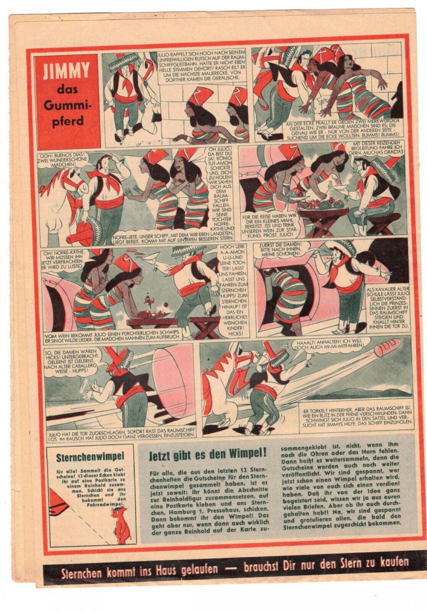 Das Sternchen Beilage zum Stern Heft 27 1957 Jimmy das Gummipferd Comic ...