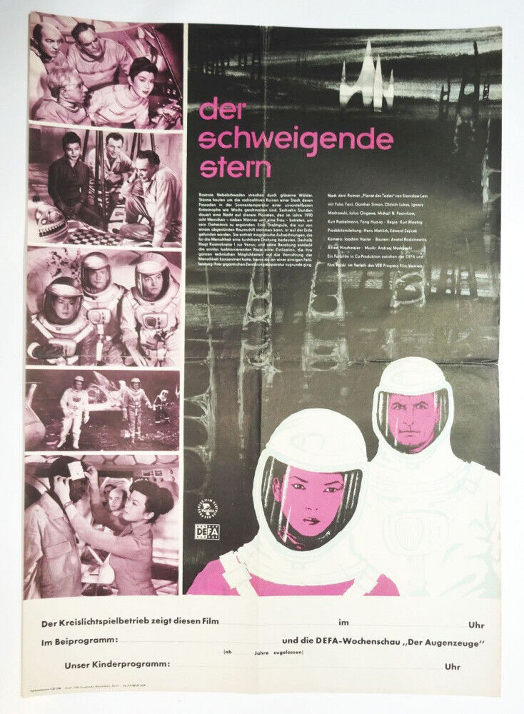 Der schweigende Stern DDR Filmplakat Utopie Fantasy Klassiker 1959 Nr ...
