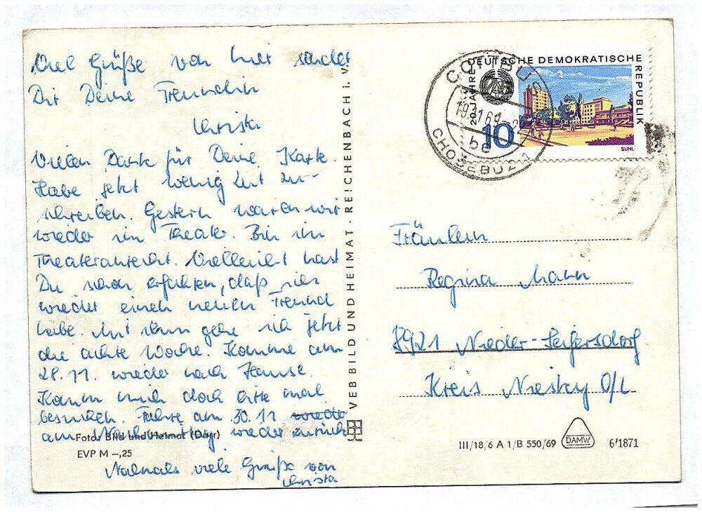 Ak Cottbus Ernst Thälmann Platz Stadttheater Blumenuhr Carl Blechen ...