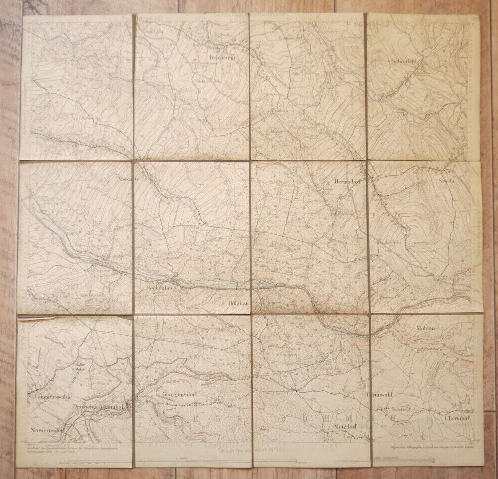 Alte Landkarte Section Nassau Leinenlandkarte Nr. 186018491184 ...