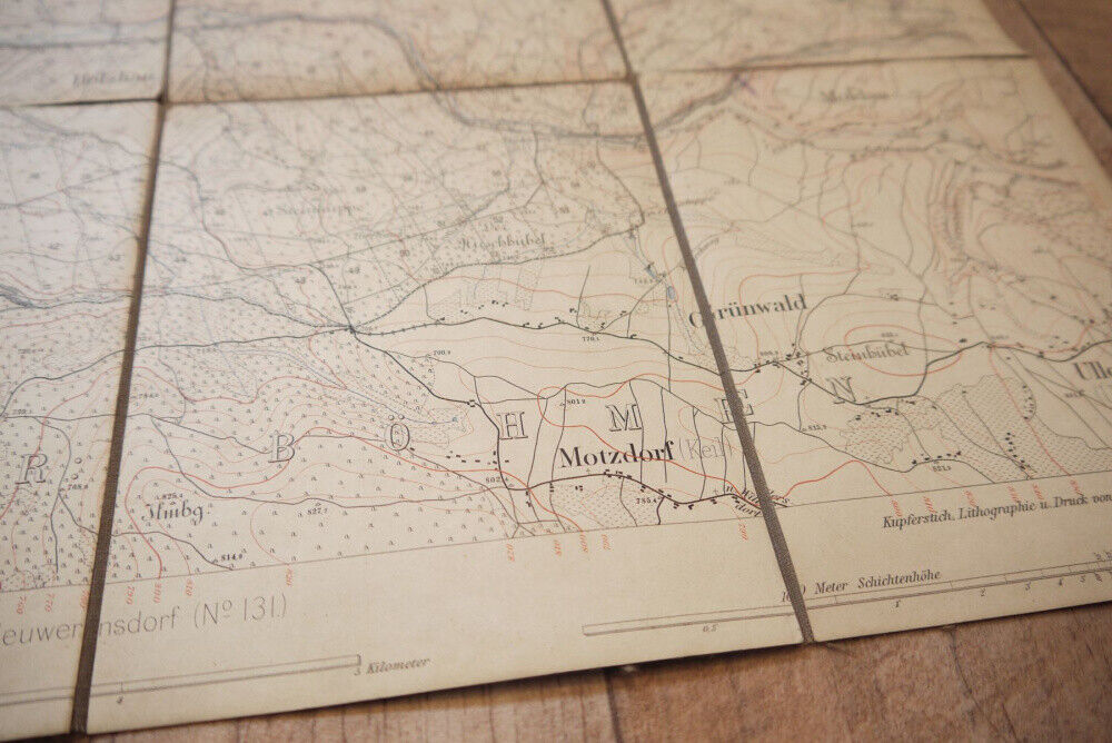 Alte Landkarte Section Nassau Leinenlandkarte Nr. 186018491184 ...