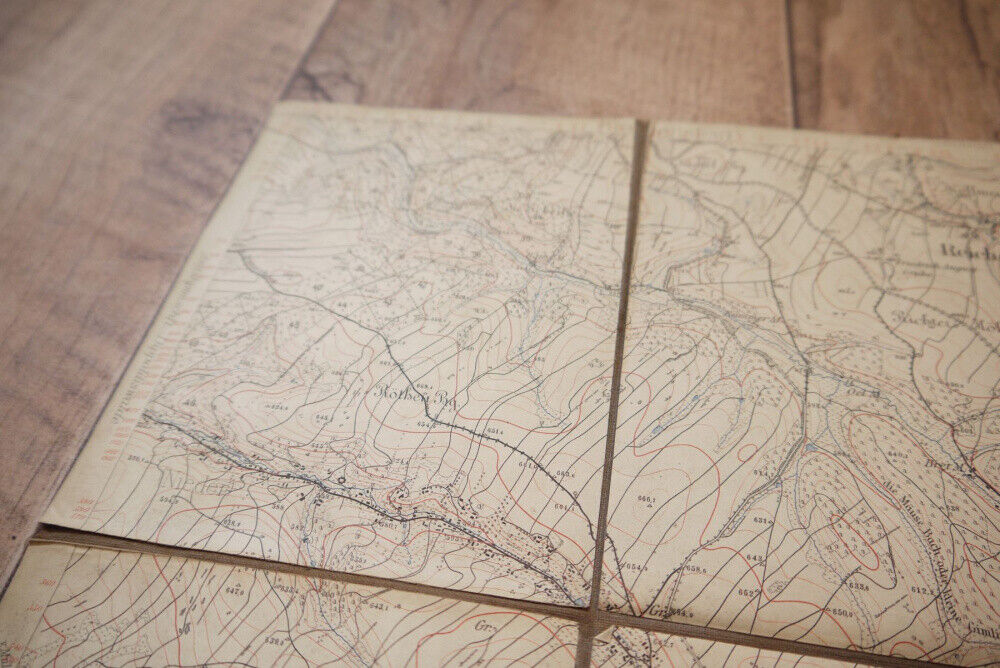 Alte Landkarte Section Nassau Leinenlandkarte Nr. 186018491184 ...