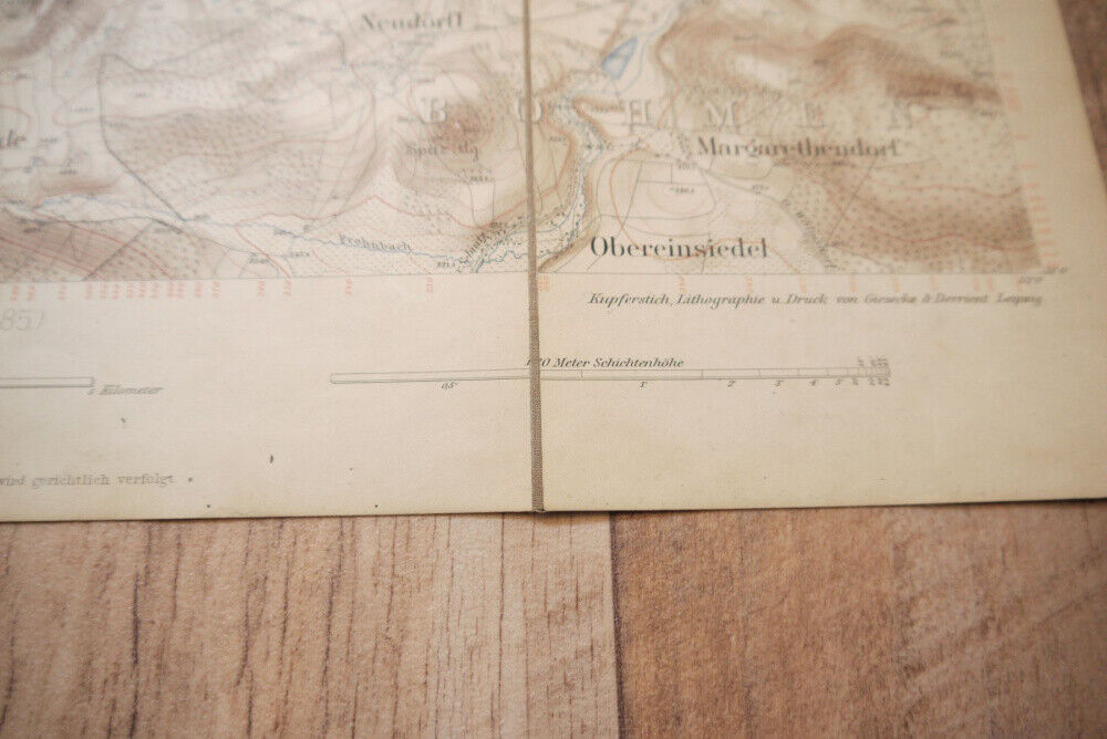 Alte Landkarte Section Neustadt Litho Leinenlandkarte Nr. 186018487899 ...