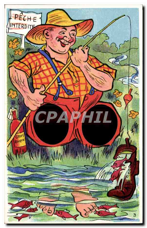Humour Illustration Peche.. | Cartes postales pas cher