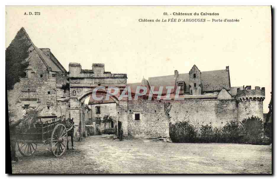 Cartes postales Chateaux du Calvados Chateau de la Fee d Argouges Porte ...