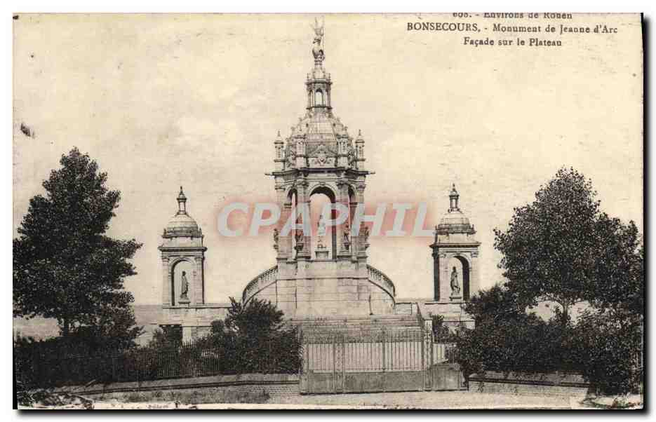 Cartes postales Bonsecours Monument de Jeaune d Arc Facade sur le ...