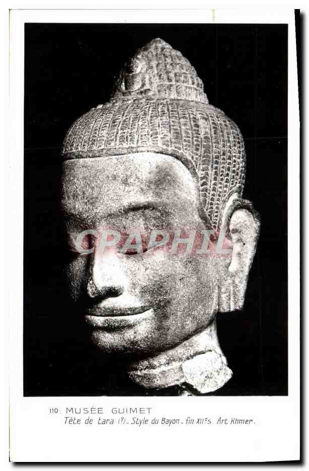 Cartes postales Musee Guimet Tete De Tara Style du Bayon Art Khmer Nr ...