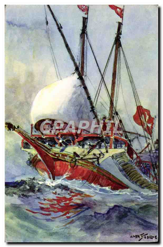 Cartes postales Bateau Voilier Galere de Malte Epoque louis XIV Sebille ...