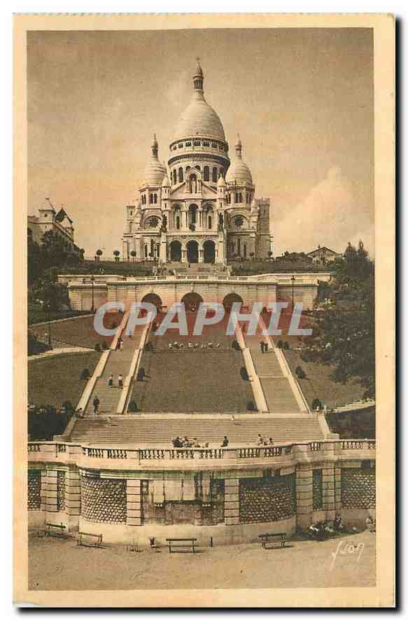 Cartes postales Paris en Flanant le Sacre Coeur de Montmartre et l ...