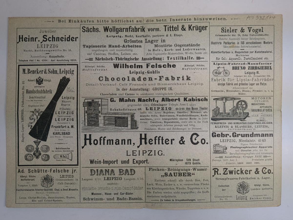 Landkarten: Plan von Leipzig mit bildlicher Darstellung aller ...