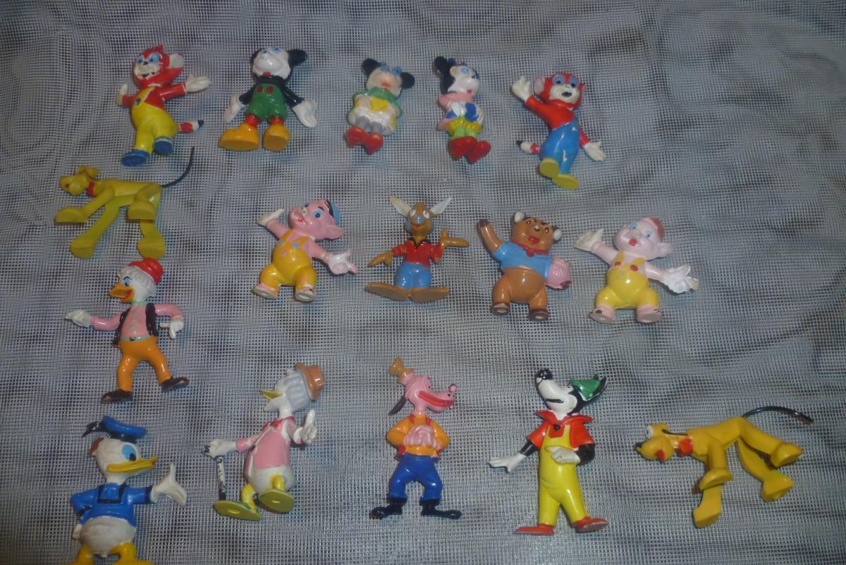 WALD DISNEY WORLD HEIMO Figuren 70er Jahre Konvolut bestehend aus 16 ...
