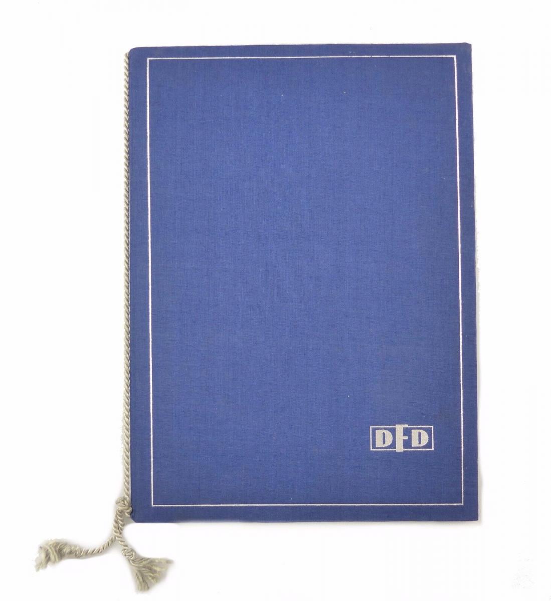 #e6773 Große Mappe DFD mit Glückwunschschreiben zum 65. Geburtstag von ...